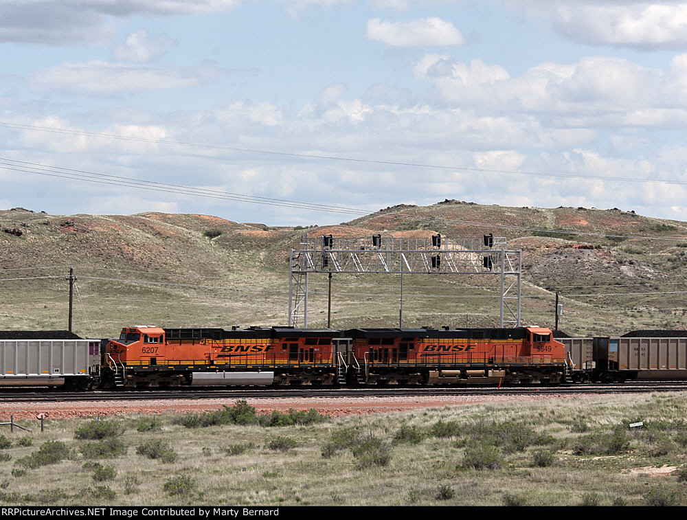 BNSF 5849 and 6207 North of Antelope Mine.